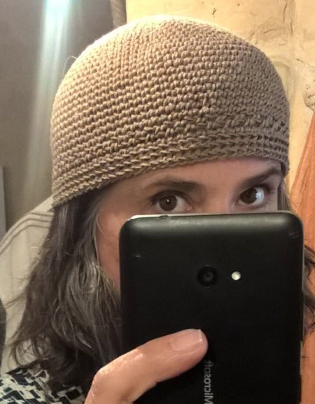 Kufi Crochet Hat - Skullcap Hat Unisex -- Skull Linen Cap - Cotton ...