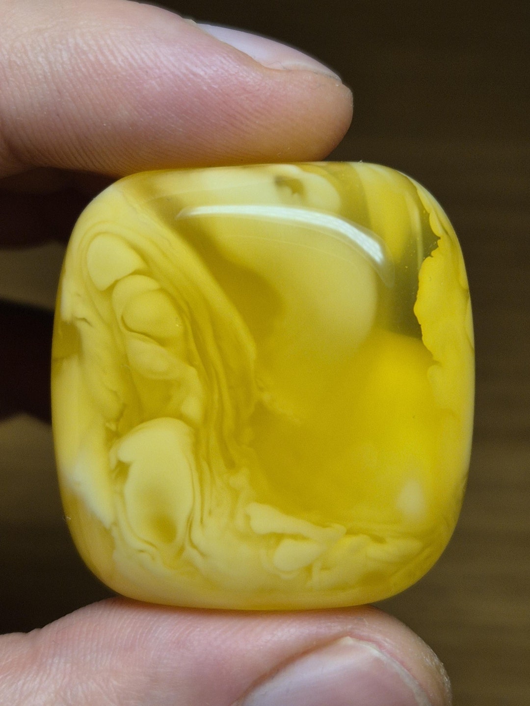 Natural Amber Cabochon, Rare Yellow With Milk Type, Opaque Amber ...