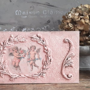 Putty Angel Cherub Wall Plaque Victorian Style, French Baroque Wall ...