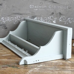 Blue 2 Tier Bracket Shelf Pegs, Corbel Wood Wall Storage Shelf Hooks ...