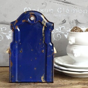 Blue Enamel Salt Box Wood Lid, Antique Salt Storage Box, Salt Cellar ...