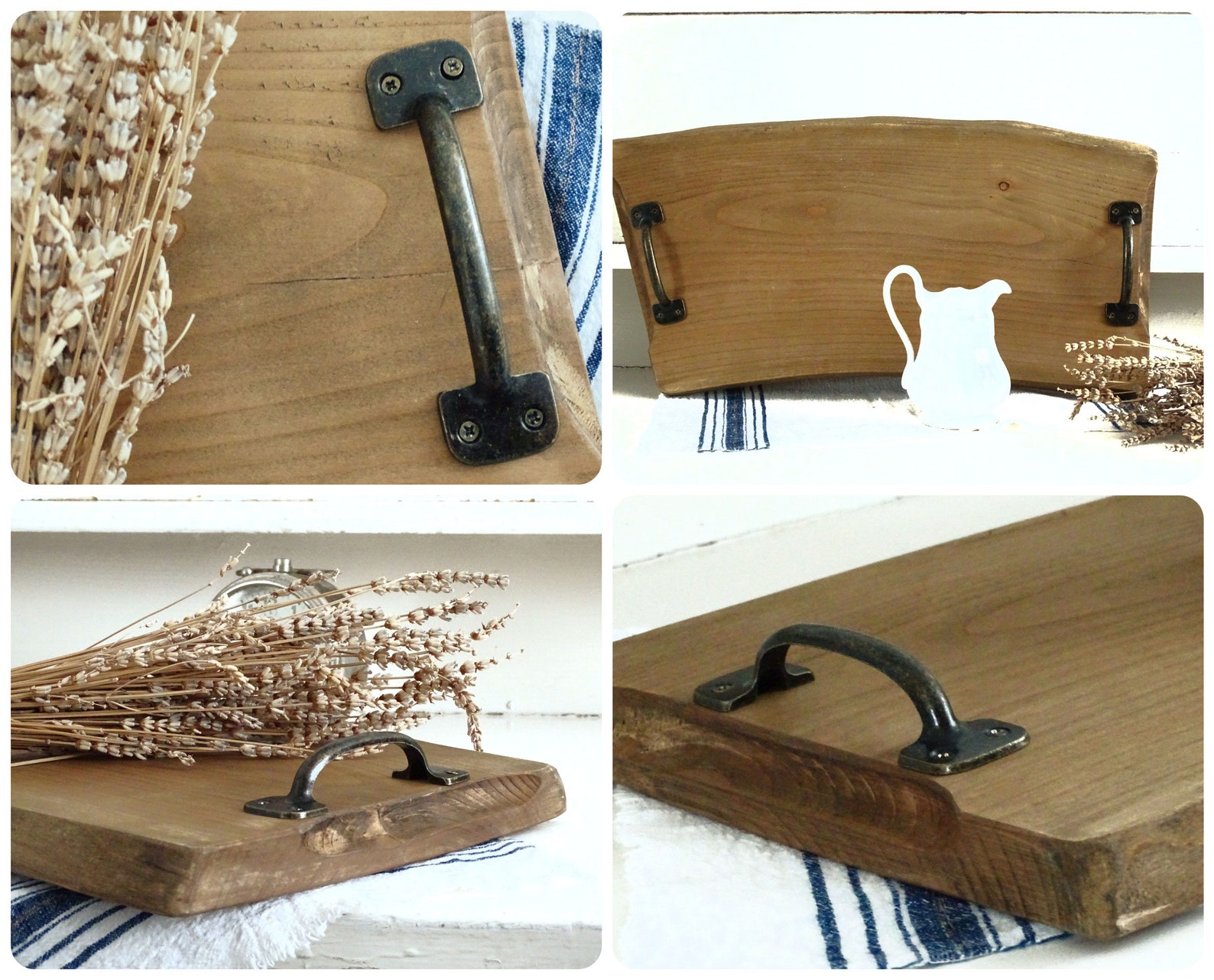 Large Cutting Board Metal Handles Charcuterie Rectangle | Etsy