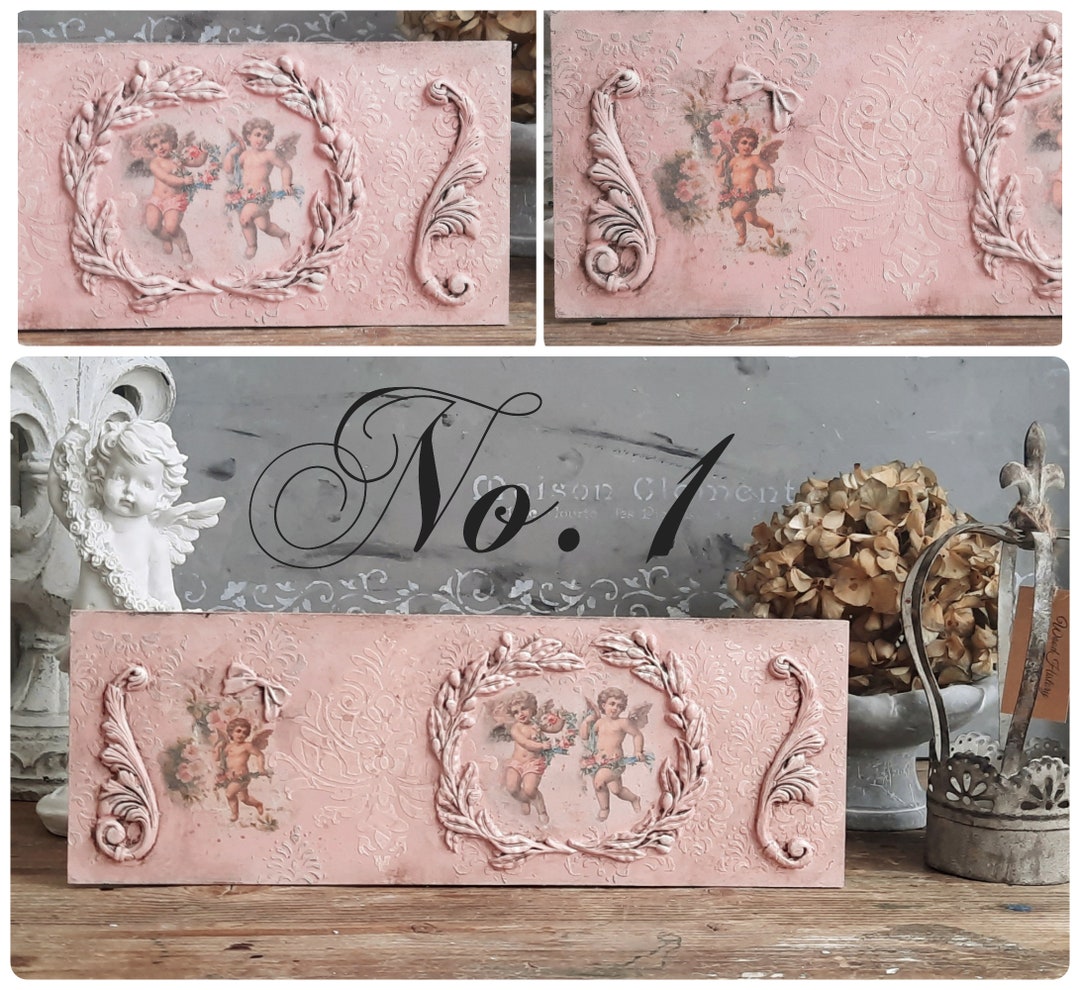 Putty Angel Cherub Wall Plaque Victorian Style, French Baroque Wall Decor, Antique Bas Relief ...