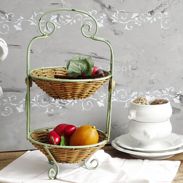 Wicker Cake Stand - Etsy