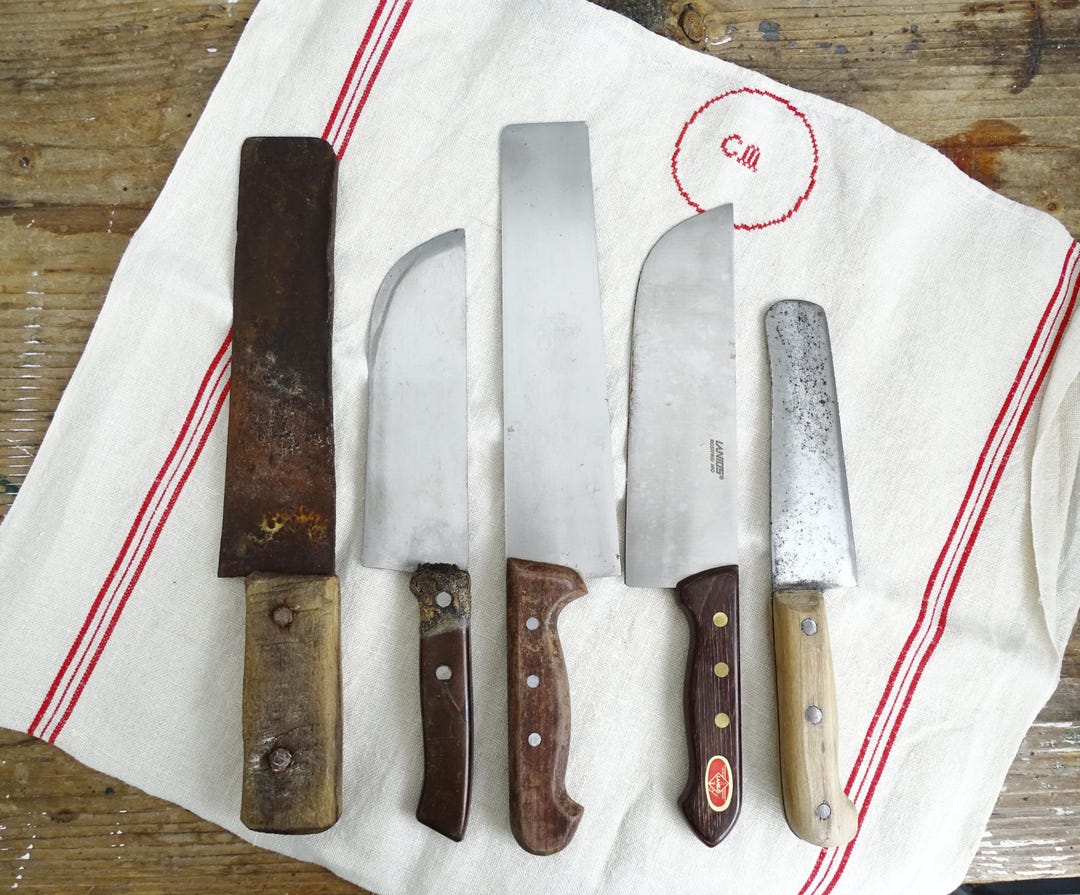 Butcher Cleaver Knife Wooden Handle, Large Cleaver, Chef Knife, Meat ...