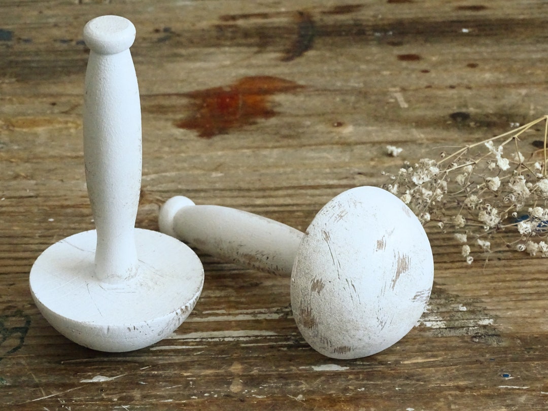 White Wood Darning Mushroom, Socks Repair Darning Tool, Handmade Darn ...