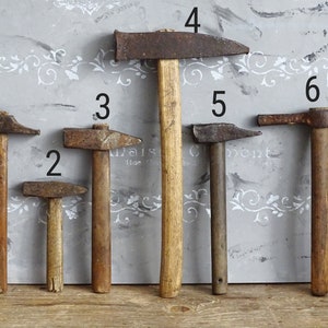 40s Old Hand Forged Iron Hammer Wood Handle Woodworking Hand Tool ...