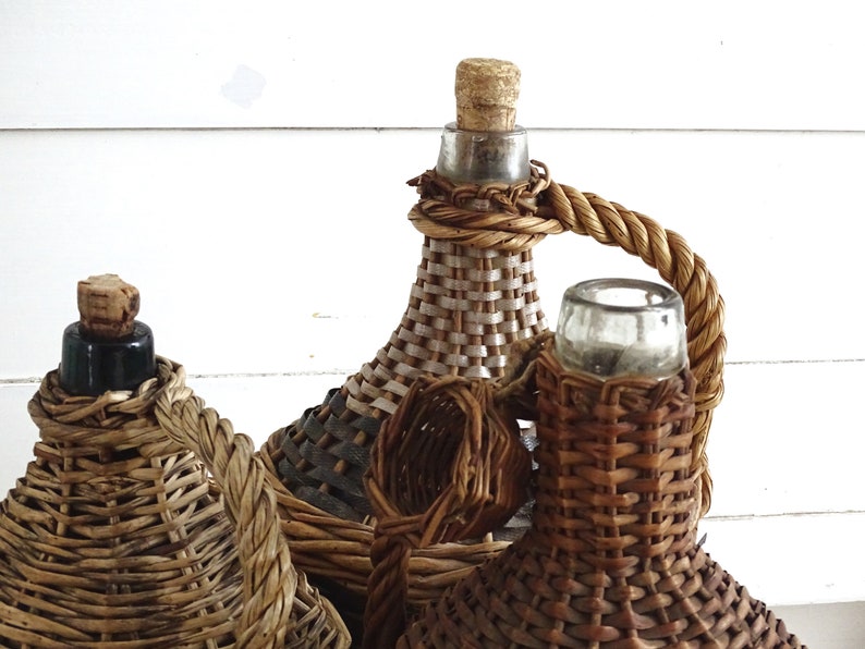 Large European Wicker Demijohn Vintage Woven Basket Wrapp Wine - Etsy