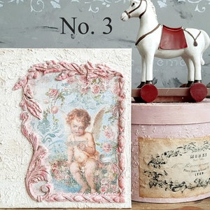 Putty Angel Cherub French Decor Panel, Shabby Chic Decorative Angel ...