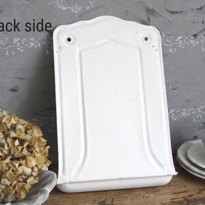 White Enamel Utensils Wall Rack, Utensils Holder Drainer, Retro ...