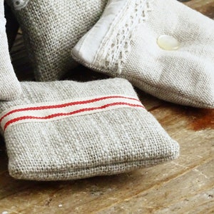 Antique Grain Sack Lavender Sachet Lace, European Lavender Sachet ...