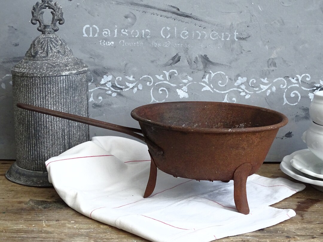 Antique Iron Colander: Rustic Farmhouse Kitchen Decor - Etsy