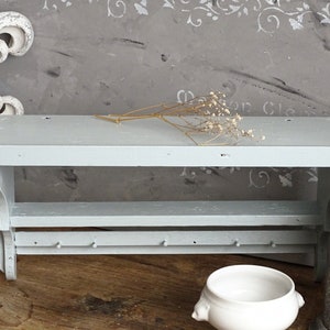 Blue 2 Tier Bracket Shelf Pegs, Corbel Wood Wall Storage Shelf Hooks ...