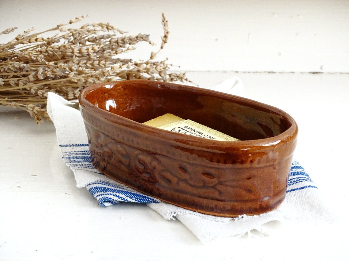 Rustic Ceramic Soap Dish Brown Ornate Glazed Pottery Soap Dish - Etsy