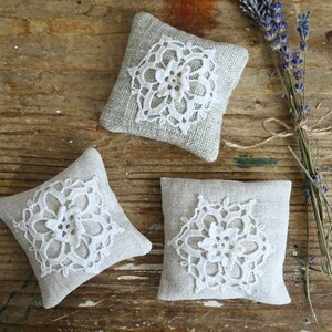 Antique Grain Sack Lavender Sachet Lace, European Lavender Sachet ...
