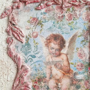 Putty Angel Cherub French Decor Panel, Shabby Chic Decorative Angel ...