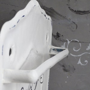 White Enamel Utensils Wall Rack, Utensils Holder Drainer, Retro ...