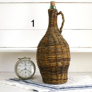Large European Wicker Demijohn Vintage Woven Basket Wrapp Wine | Etsy