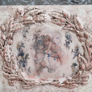 Putty Angel Cherub Wall Plaque Victorian Style, French Baroque Wall ...