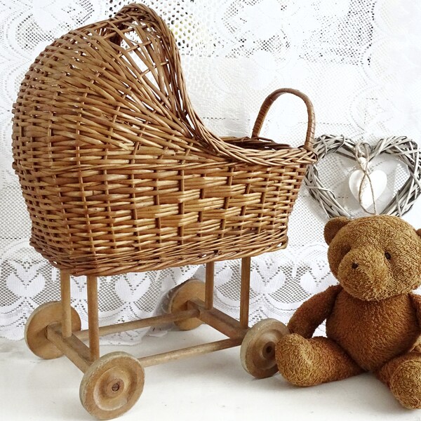 Wicker Doll Pram - Etsy