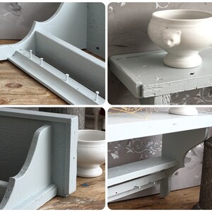 Blue 2 Tier Bracket Shelf Pegs, Corbel Wood Wall Storage Shelf Hooks ...