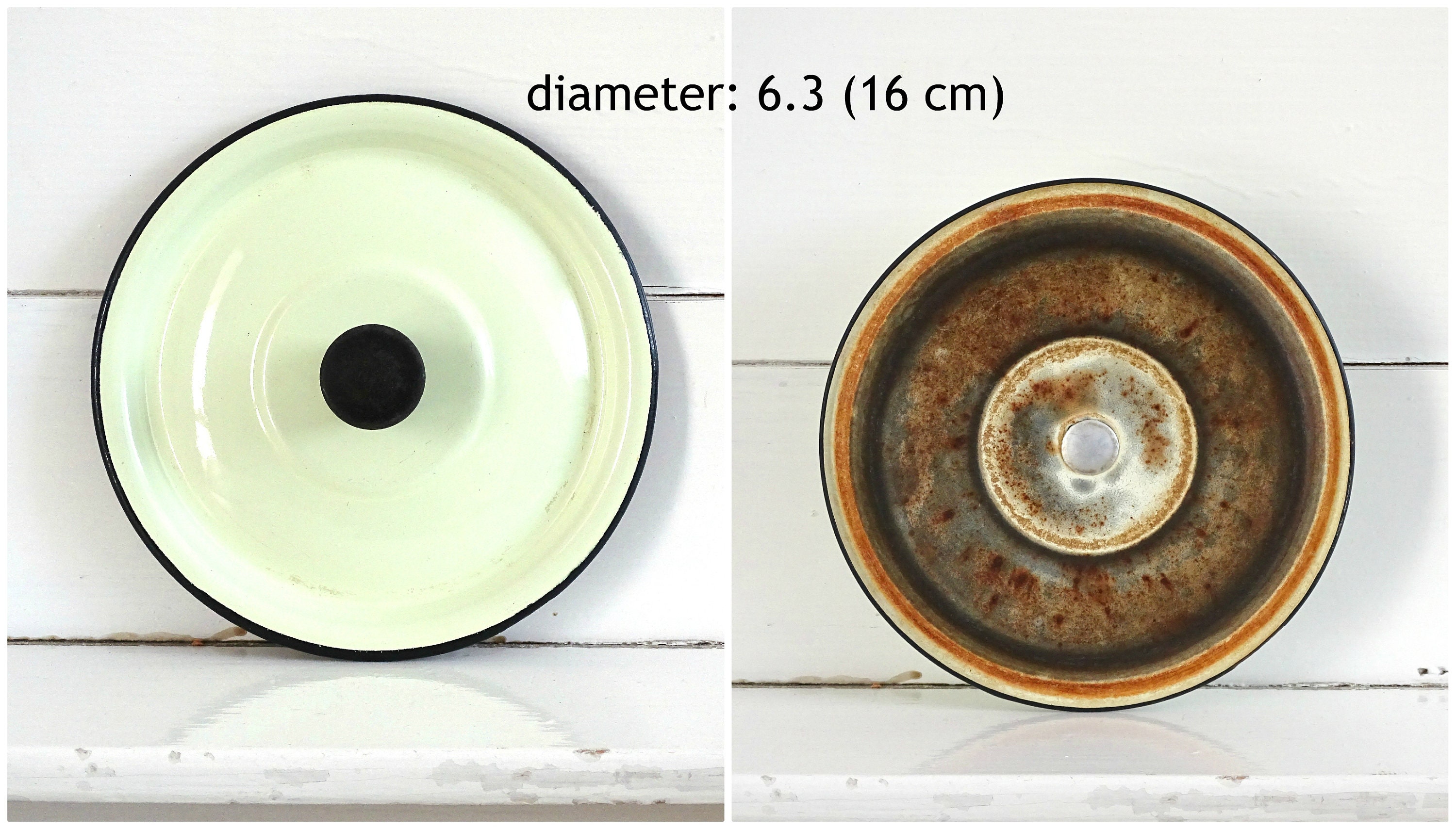 Vintage Enamelware Pot Lid Replacement Cooking Pot Lid Rustic | Etsy