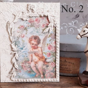 Putty Angel Cherub French Decor Panel, Shabby Chic Decorative Angel ...