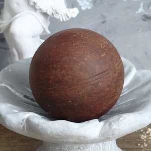 English Wood Lawn Bowling Ball, Hardwood Decorative Ball, French ...