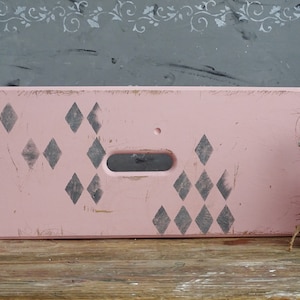 Pink Wood Bench, Step Stool, Milking Stool, Shabby Chic, Foot Stool ...