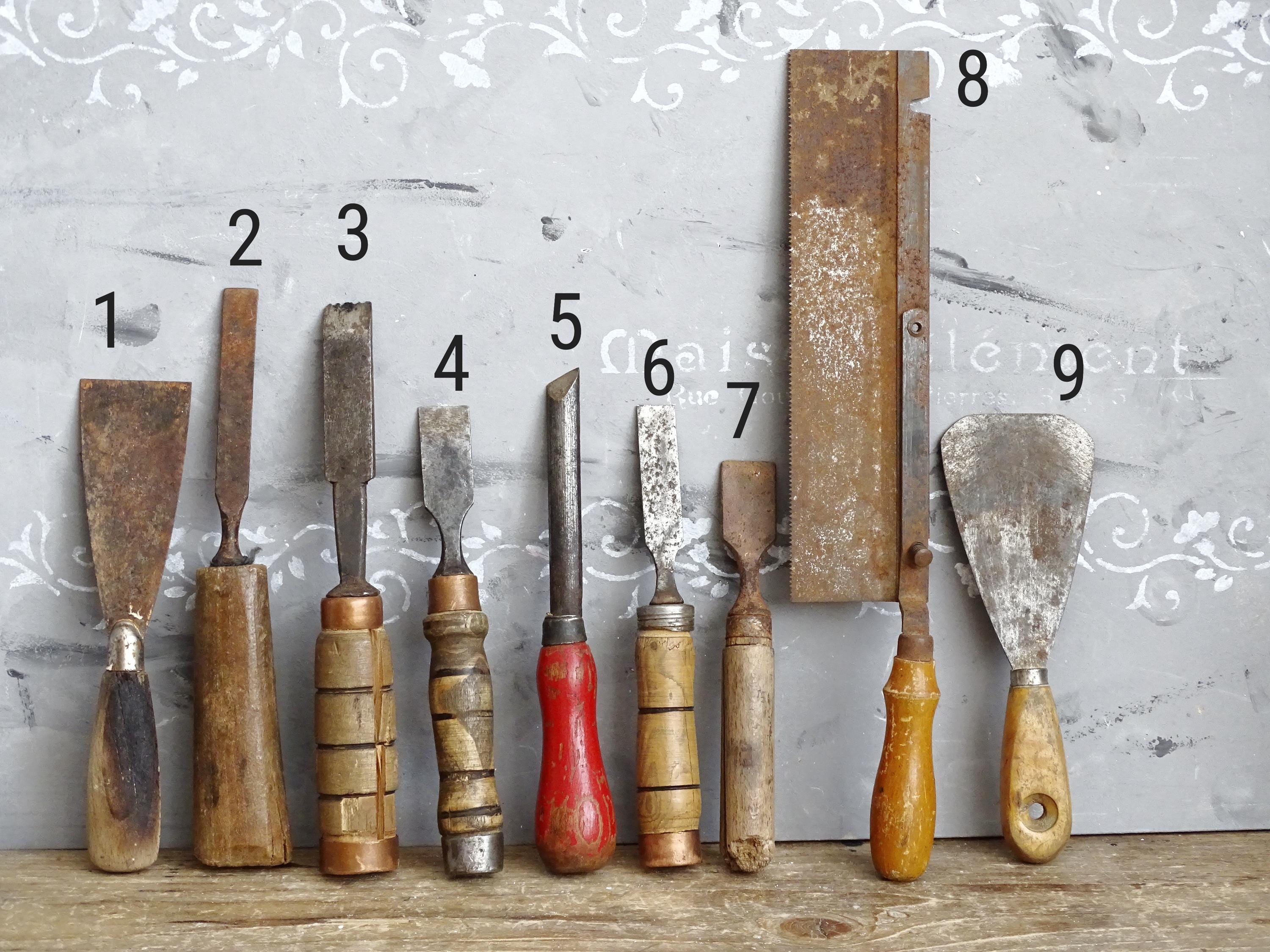 Antique Hand Tool Wooden Handle Carpenter Hand Tool Collection Old Primitive Hand Tool Vintage Woodworking Hand Tools Man Cave Decor Etsy
