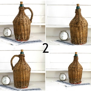 Large European Wicker Demijohn Vintage Woven Basket Wrapp Wine | Etsy