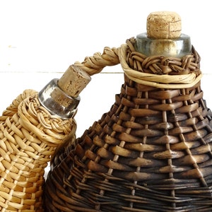 Large European Wicker Demijohn Vintage Woven Basket Wrapp Wine - Etsy