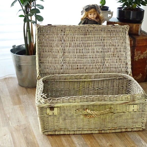 Wicker Suitcase - Etsy