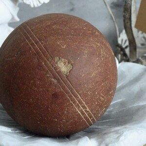 English Wood Lawn Bowling Ball, Hardwood Decorative Ball, French ...