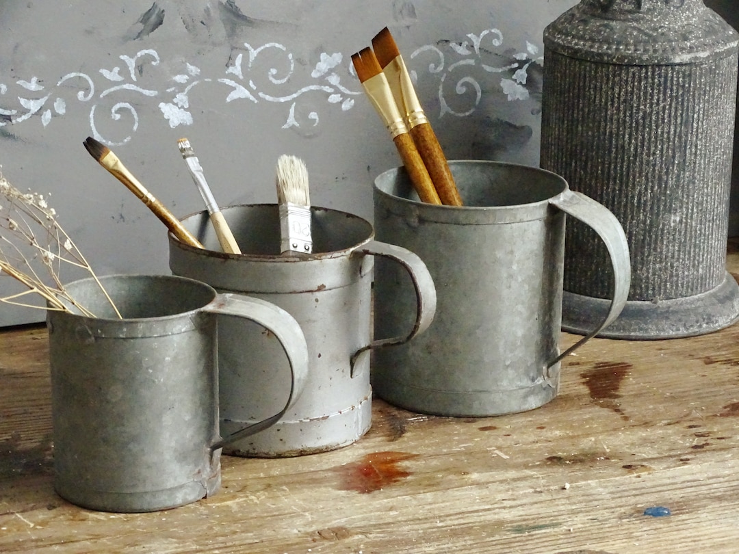 Antique Metal Measure Cup Handle Primitive Tin Liquid Measure - Etsy