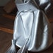 Silver Metallic Leather Bucket Bag, Silver Leather Bucket Bag With ...