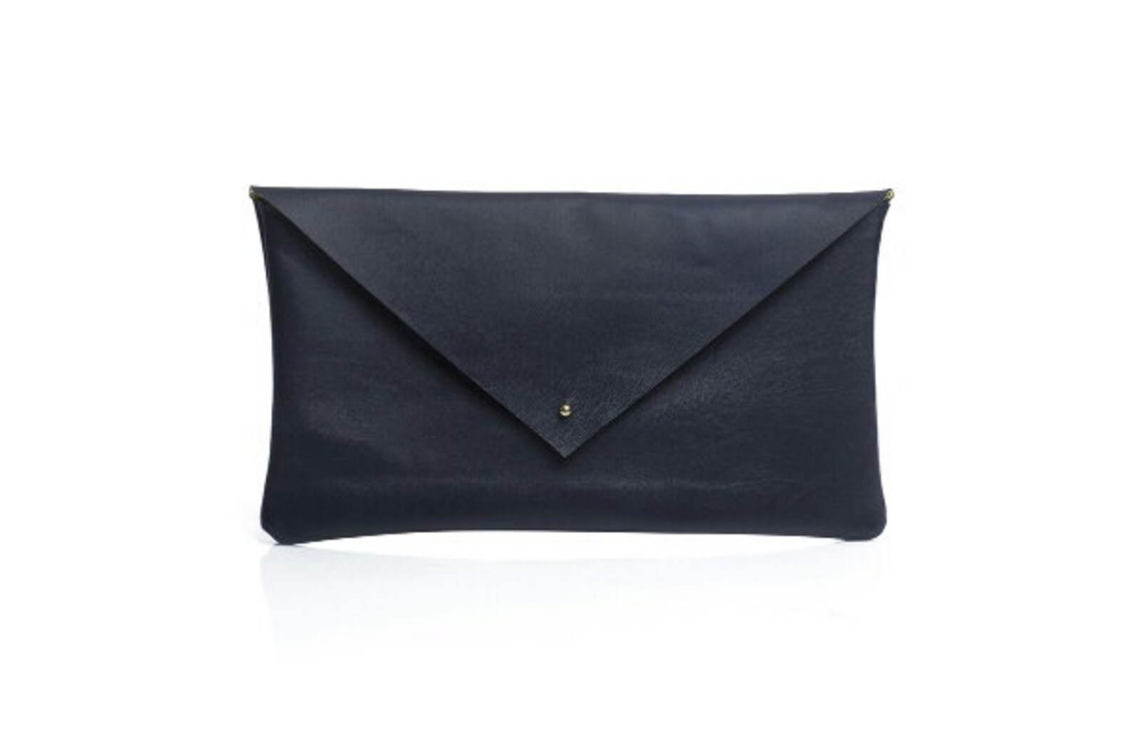 Enlarged Navy Blue Leather Clutch, Leather Envelope, Navy Blue Envelope ...