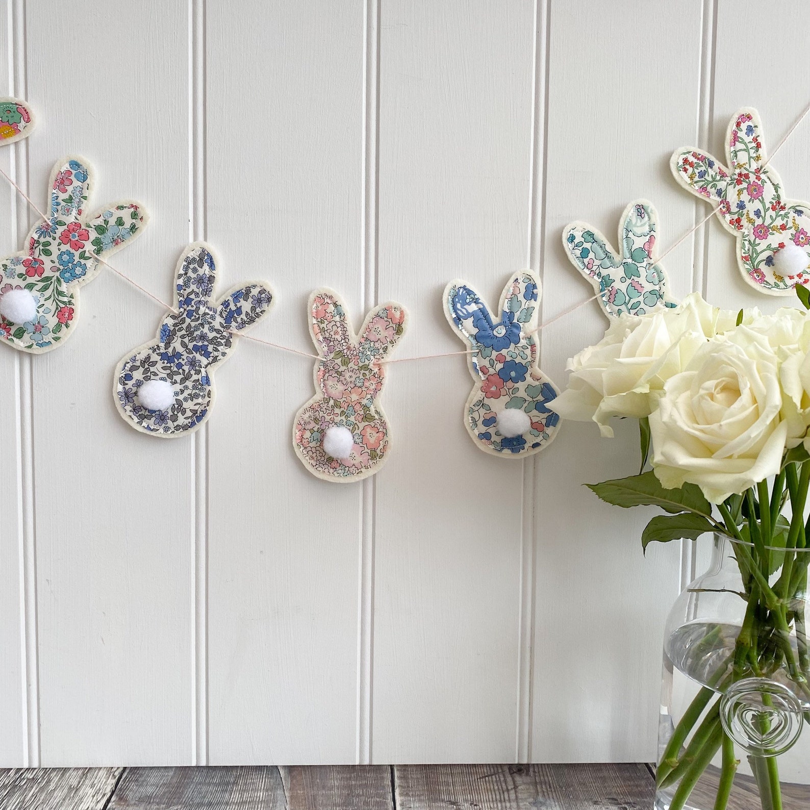 Liberty Bunny Garland Nursery Bunting Bunny Decoration - Etsy UK