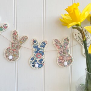 Liberty Bunny Garland, Nursery Bunting, Bunny Decoration - Etsy UK