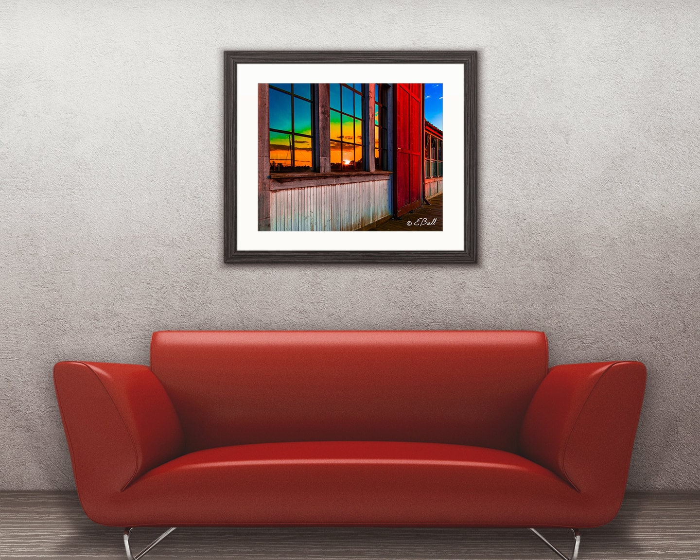 Rainbow Sunset Window Reflection Photo Print Art, Red Orange Green Blue ...