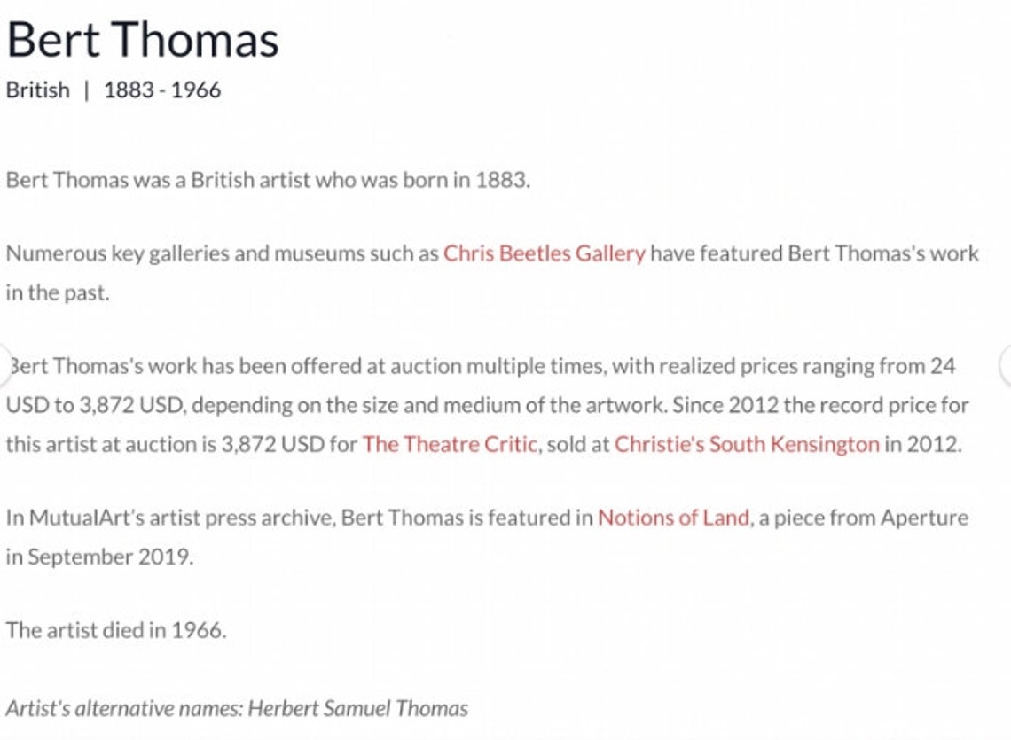 Bert Thomas Signed Original Early 20th Century WW2 Political Cartoon ...