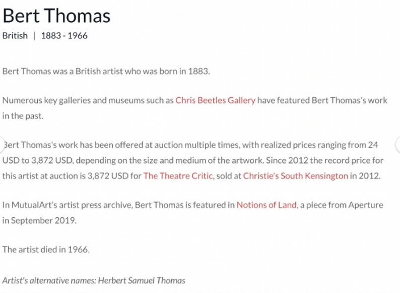 Bert Thomas Signed Original Early 20th Century WW2 Political Cartoon ...