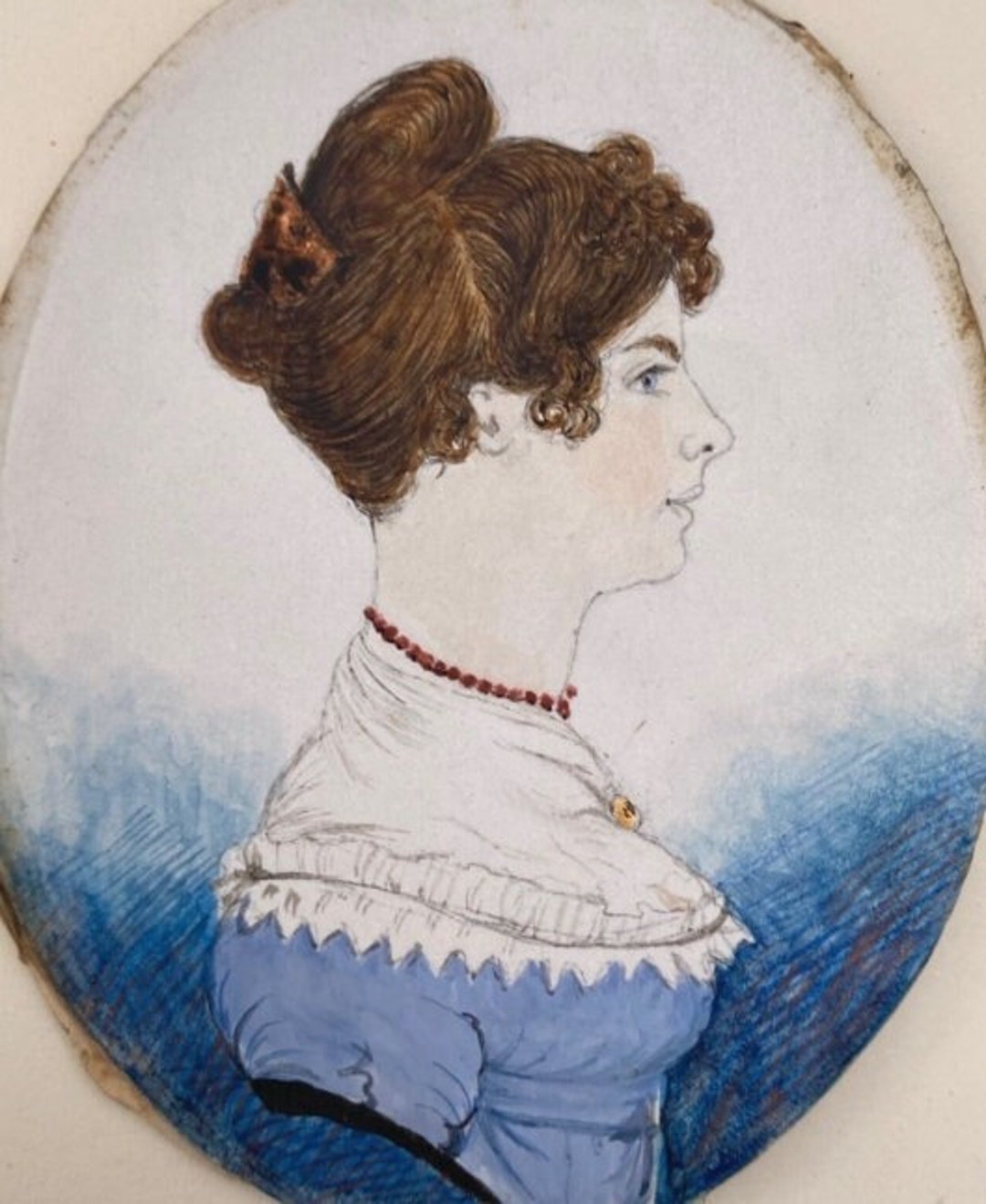 Original Early 19th Century Victorian Miniature Watercolour Painting ...