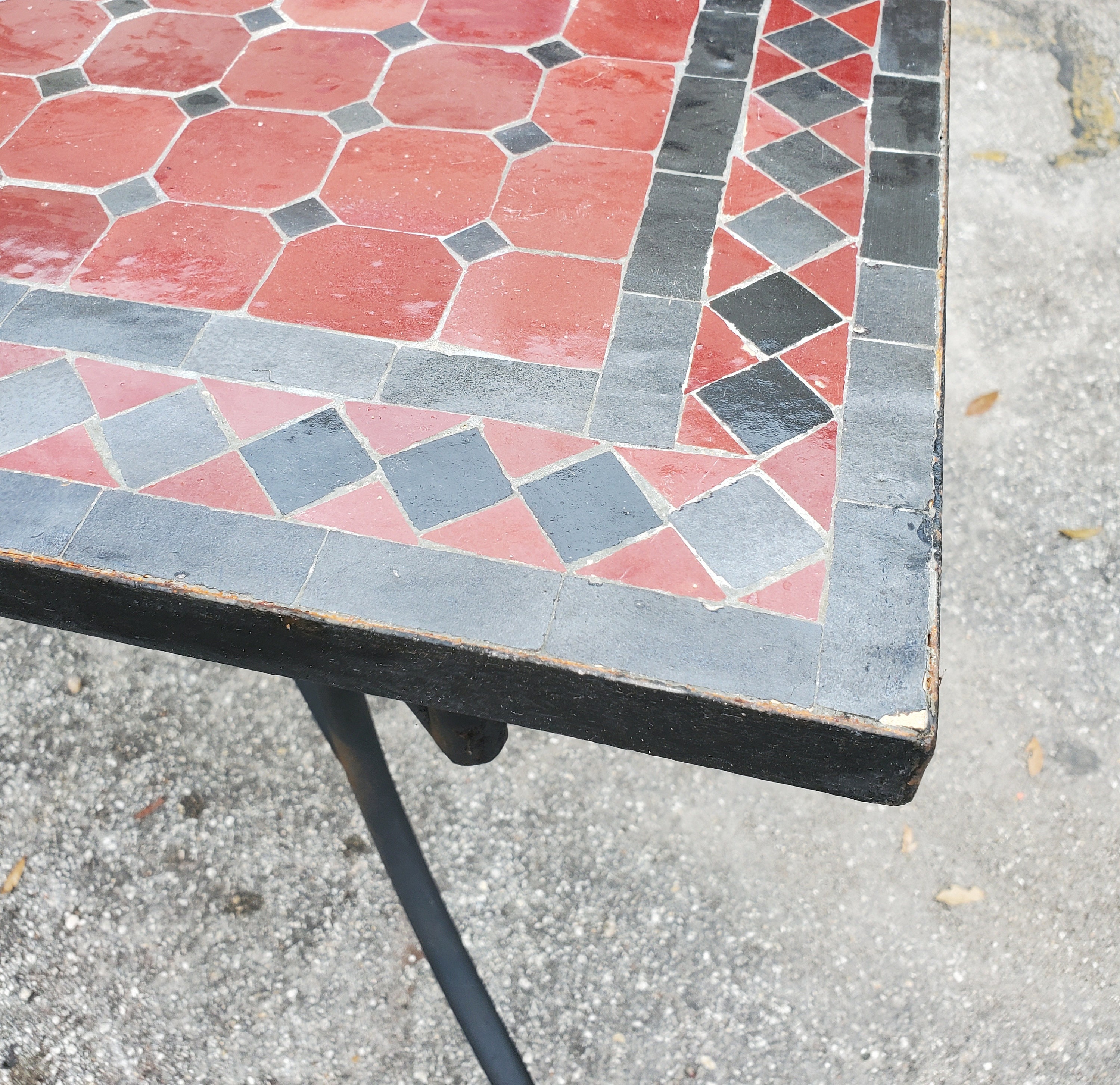 Rectangular Moroccan Mosaic Table Red and Black - Etsy UK