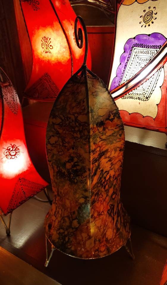 20 Marbled Style Moroccan Goat Skin / Henna Lamps. | Etsy
