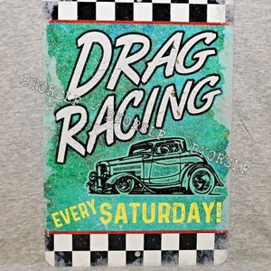 Metal Sign DRAG RACING Dragway Strip Top Fuel Dragster Funny Cars ...