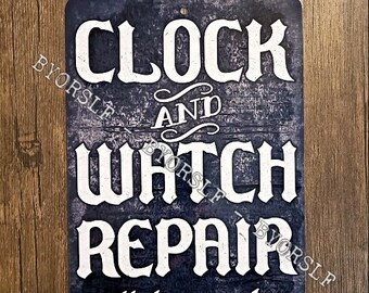 Clock and Watch Repair Sign - Etsy
