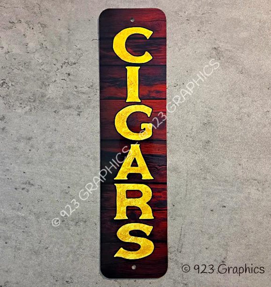 Metal Sign CIGARS Tobacco Smoker Cigar Smoke Shop Smoking Aficionado ...