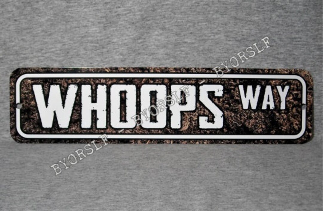 Metal Sign WHOOPS Dirt Bike Street Motocross Motorcycle Racing Racer ...