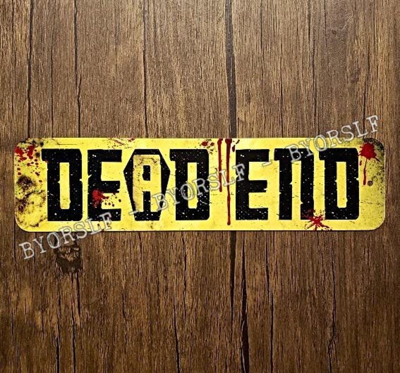 Metal Sign DEAD END Street Road Coffin Death Horror Haunted House ...